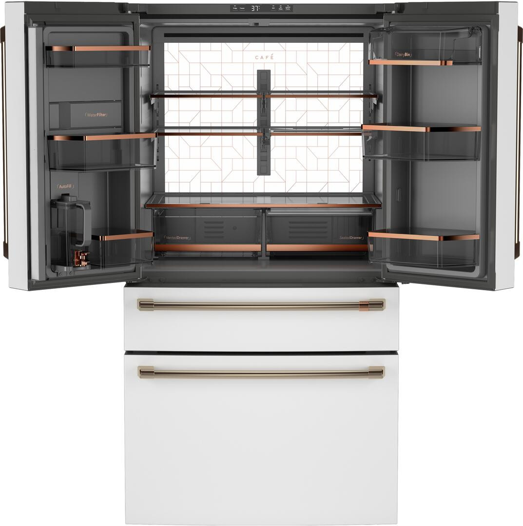 Cafe CGE29DP4TW2 28.7 cu. ft. 4-Door French-Door Refrigerator With Dual ...