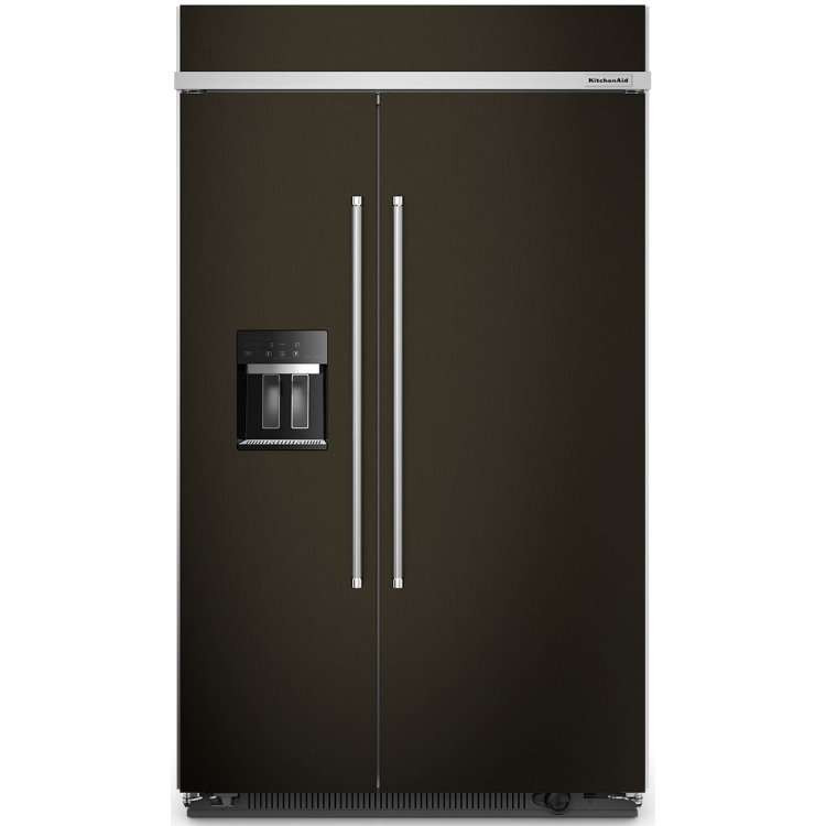 KBSD708MPS Kitchenaid 48" Built-In Side by Side Refrigerator with Ice ...