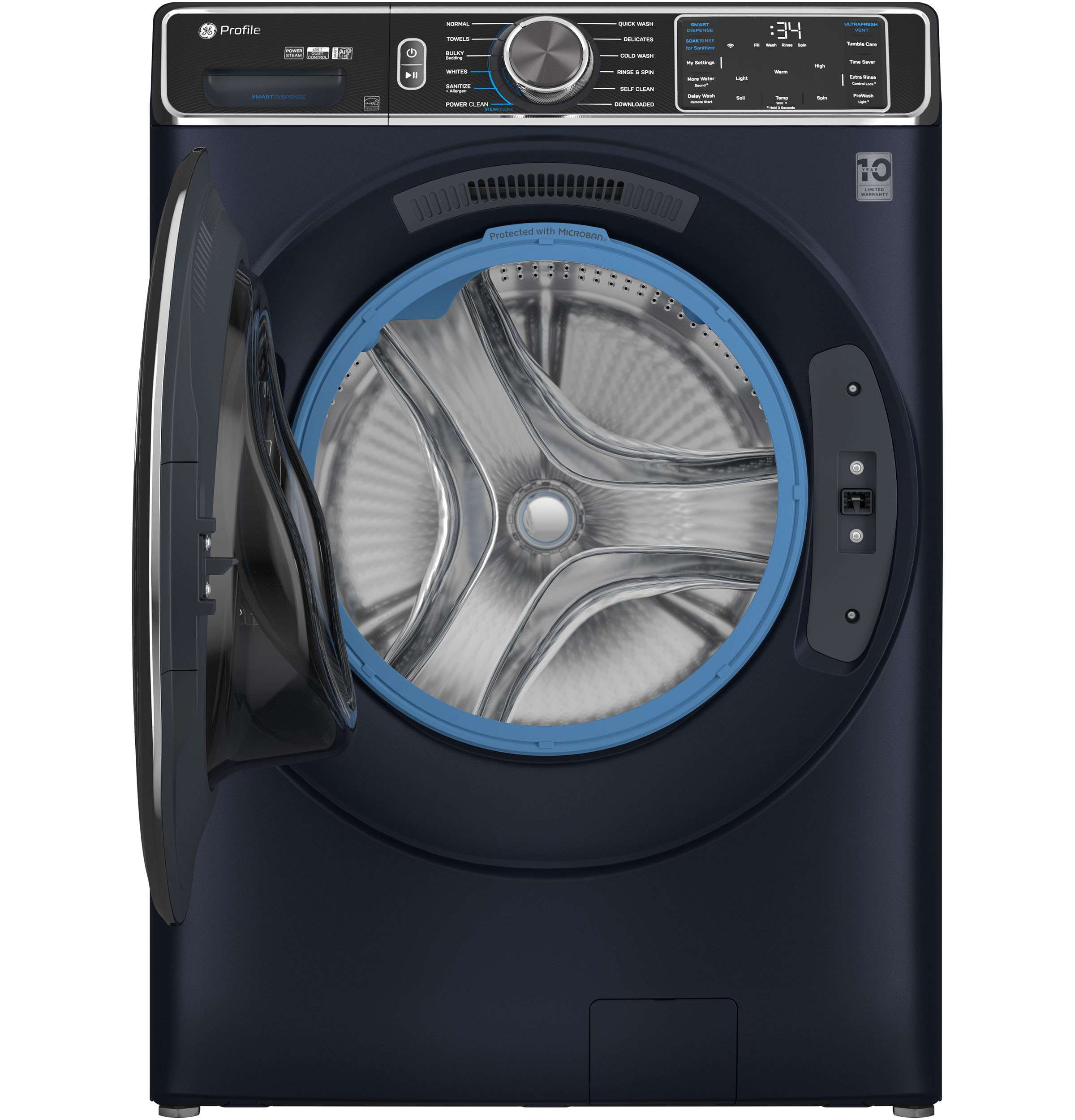 GE Profile PFW870SPVRS 28" 5.3 cu. ft. Smart Front Load Washer 5.3 cu ...