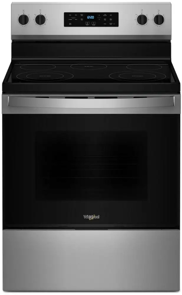 Whirlpool WFES3330RS 30" Electric Range with 5 Cooking Elements and ...