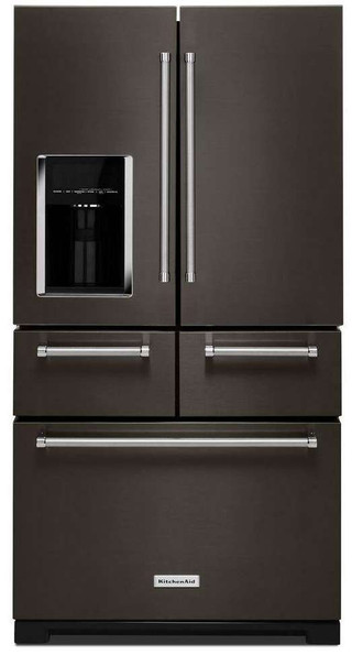 KitchenAid KRMF706EBS 36" Multi-Door Freestanding Refrigerator with ...