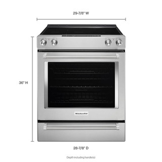 KitchenAid KSEG700ESS 30" Electric 5 Slide-in Convection Range ...