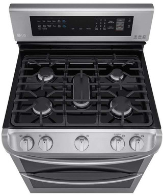 LG LDG4313ST 30" 6.9 cu. ft. Freestanding Gas Range with Double Oven ...