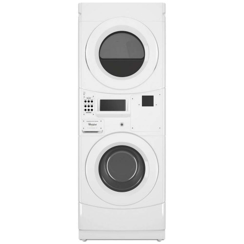 CET9100GQ Whirlpool 27 Electric Commercial Combination Stacked Washer and Dryer White