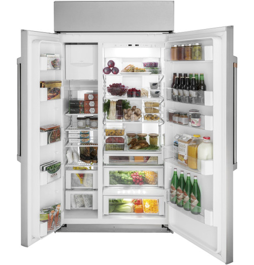 Cafe CSB48WP2NS1 48" Built In Side by Side Refrigerator - Stainless ...