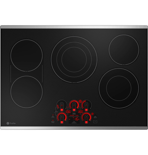 GE Profile PEP9030STSS 30" Electric Cooktop with Touch Controls and 5 ...