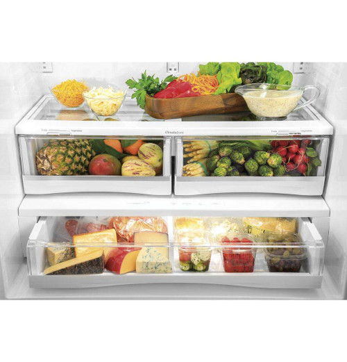 GE Profile PWE23KYNFS 36" Counter Depth French Door Refrigerator 23.1 ...