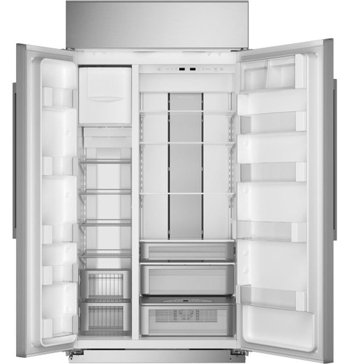Monogram ZISS480NNSS 48" Built-In Side-by-Side Refrigerator with LED ...