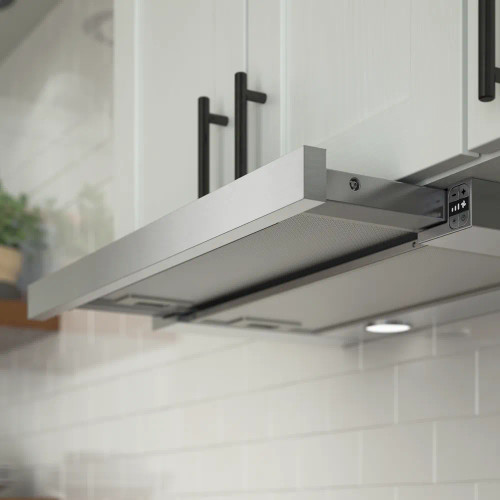 Bosch HUI54452UC 24" Under-Cabinet Pull-Out Range Hood with 400 CFM ...