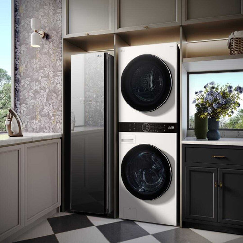 LG WKHC252HWA 27" Washtower with Stainless Steel Tub and Dual Inverter ...