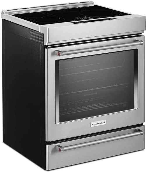 KitchenAid KSIS730PSS 30" Induction Slide-In Convection Range with 4 ...
