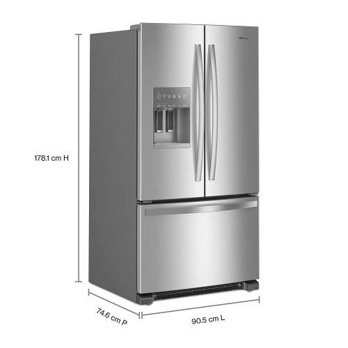 Whirlpool WRFF3436RZ 36" French Door Refrigerator with with In-Door Ice ...