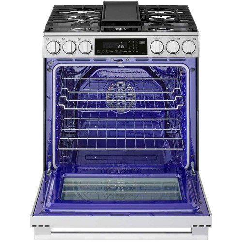 LG LSGL6337X 30" 6.3 Cu. Ft. Smart Slide-In Gas Range - Printproof ...