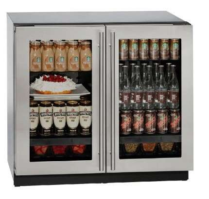 3036RRGLS-00B U-Line Modular 3000 Series 36" Glass Double Door ...