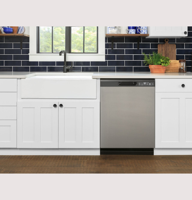 GE GDF535PSRSS 24" Front Control Dishwasher with Steam Sanitize and 4 ...