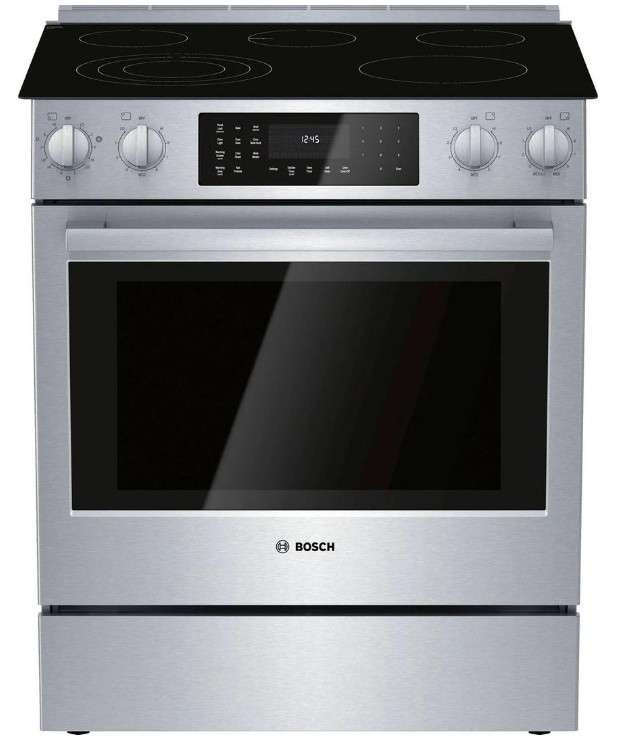 Bosch Benchmark HEIP056U 30" Slide-in Electric Range with Touch ...