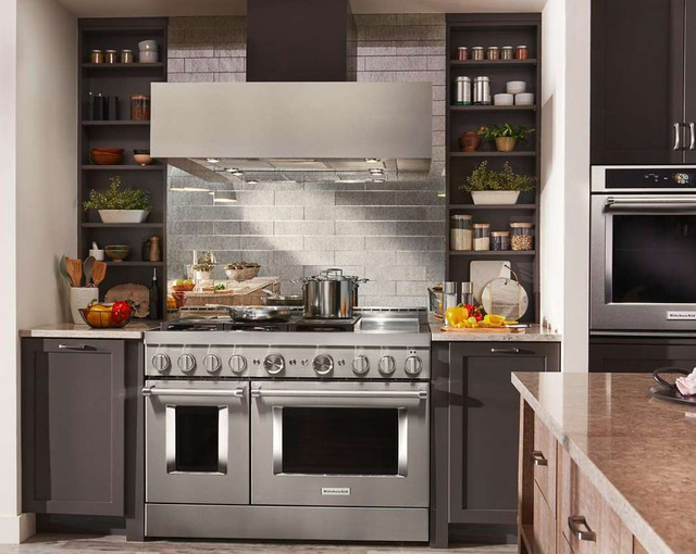 KitchenAid KFGC558JSS 48" Gas Range with 6 Burners and Griddle ...