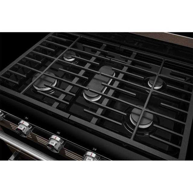 KitchenAid KFGD500EBS 30" Gas Range with Double Oven and Glass Touch ...
