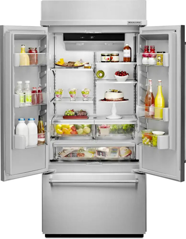 KitchenAid KBFN506EPA 36" French Door Refrigerator with Platinum ...
