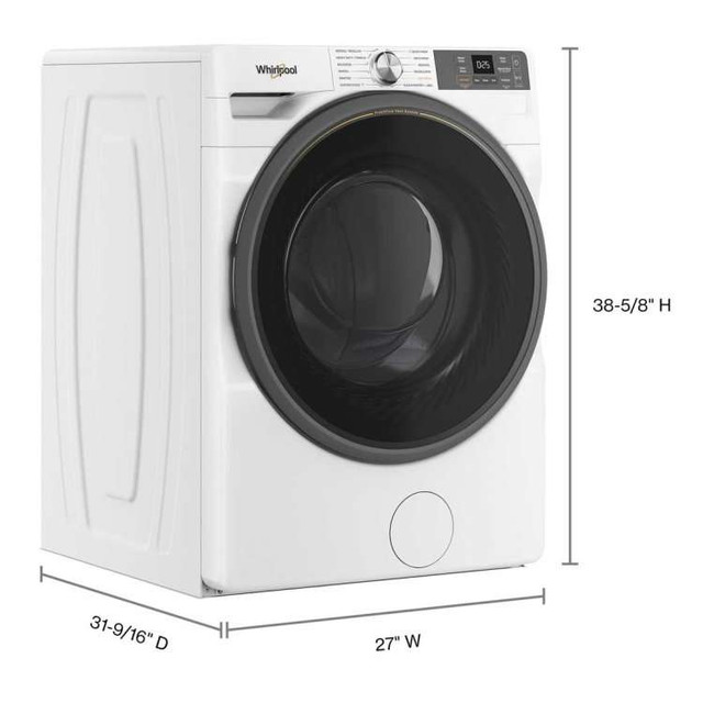 Whirlpool WFW5720RW 27" 4.5 cu. ft. Smart Front Load Washer with ...