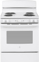 JB256DMWW GE 30" Freestanding Electric Range with SensiTemp Technology ...