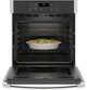 GE JKS3000SNSS 27" Single Wall Oven with Never Scrub Heavy Duty Racks ...