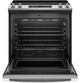 GE JS645SLSS 30" Slide-In Front Control Electric Range with Power Boil ...