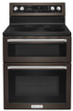 KitchenAid. KFED500EBS 30" Electric Range with Double Oven with 5 ...