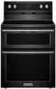 KitchenAid KFED500EBL 30" Electric Range with Double Oven - Black - US ...
