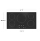Monogram ZHU36RDTBB 36" Induction Cooktop with Glide Touch Control and ...