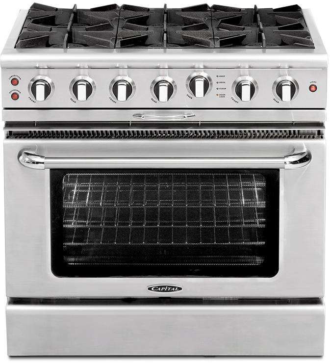 RCS366BV2 BlueStar 36" RCS Series Gas Range with 6 Open Burners ...