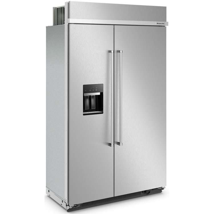 Kitchenaid KBSD708MSS 48" Built-In Side by Side Refrigerator with Ice ...