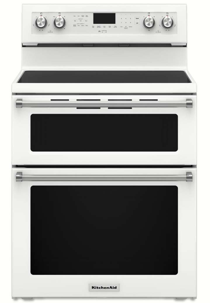 KFEG500EWH KitchenAid 6.4 Cu. Ft. 30" Electric 5 Element Convection ...