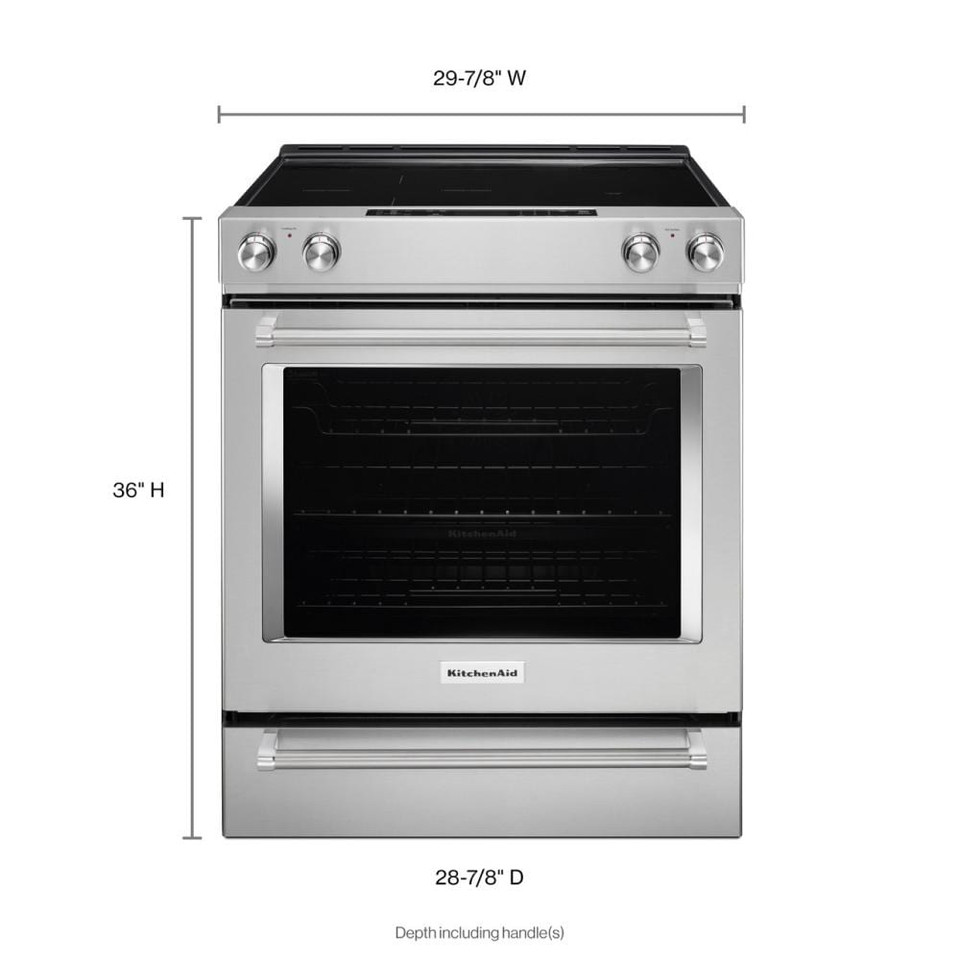 KitchenAid KSEG700ESS 30" Electric 5 Slide-in Convection Range ...