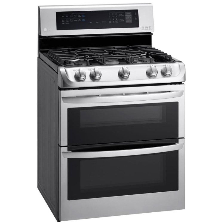 LG LDG4313ST 30" 6.9 cu. ft. Freestanding Gas Range with Double Oven ...