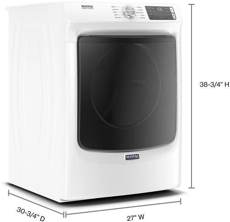 MED5630HW Maytag 27" 7.3 cu. ft. Electric Dryer with Quick Dry Cycle ...
