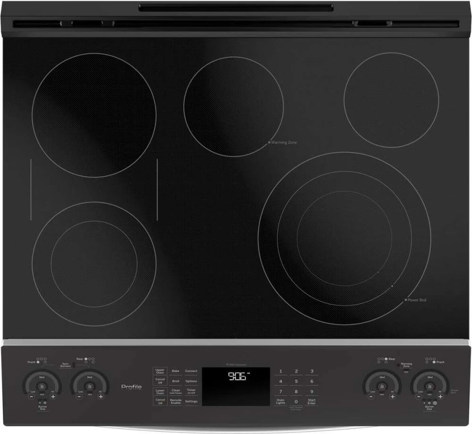GE Profile PS960YPFS 30" Smart Slide-In Electric Range with Double Oven ...