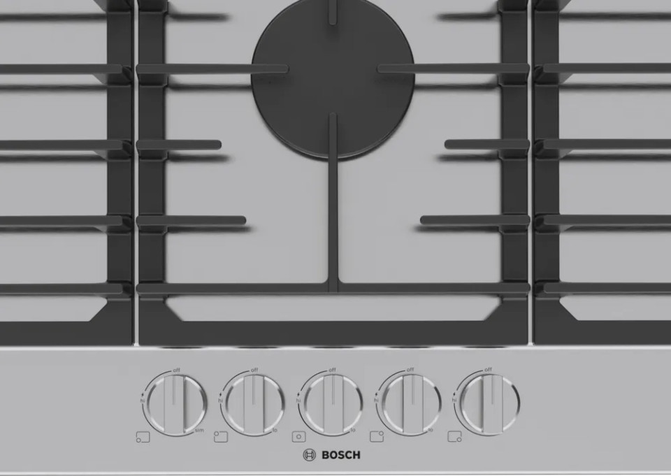 Bosch NGM3650UC 36" Gas Cooktop with 5 Burners - Stainless Steel - US ...