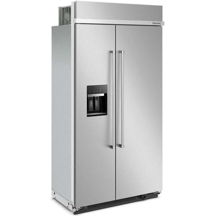 KitchenAid KBSD702MSS 42" Built-In Side-by-Side Refrigerator with Ice ...