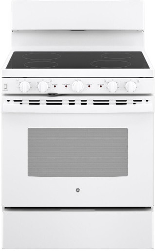 GE JB480DTWW 30" Freestanding Electric Range with 4 Cooking Elements ...