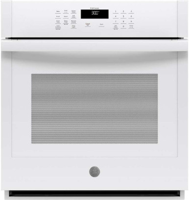 GE JKS3000DNWW 27" Single Wall Oven with Never Scrub Heavy Duty Racks ...