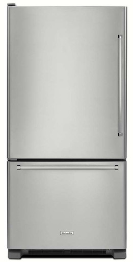 KRBL109ESS KitchenAid 19 cu. ft. 30" Bottom Mount Refrigerator - Left ...