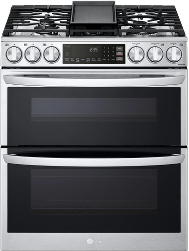LTGL6937F LG 30" Gas Double Oven Slide-In Range with 5 Burners ...