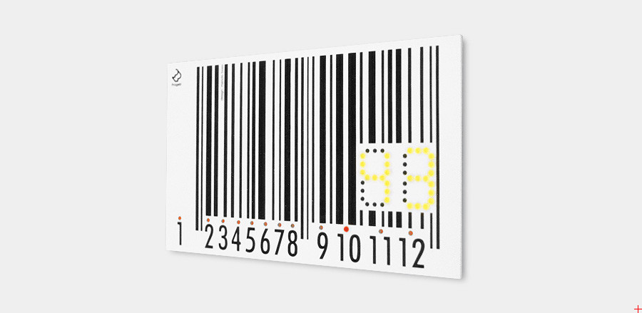 Barcode LED Wall Clock