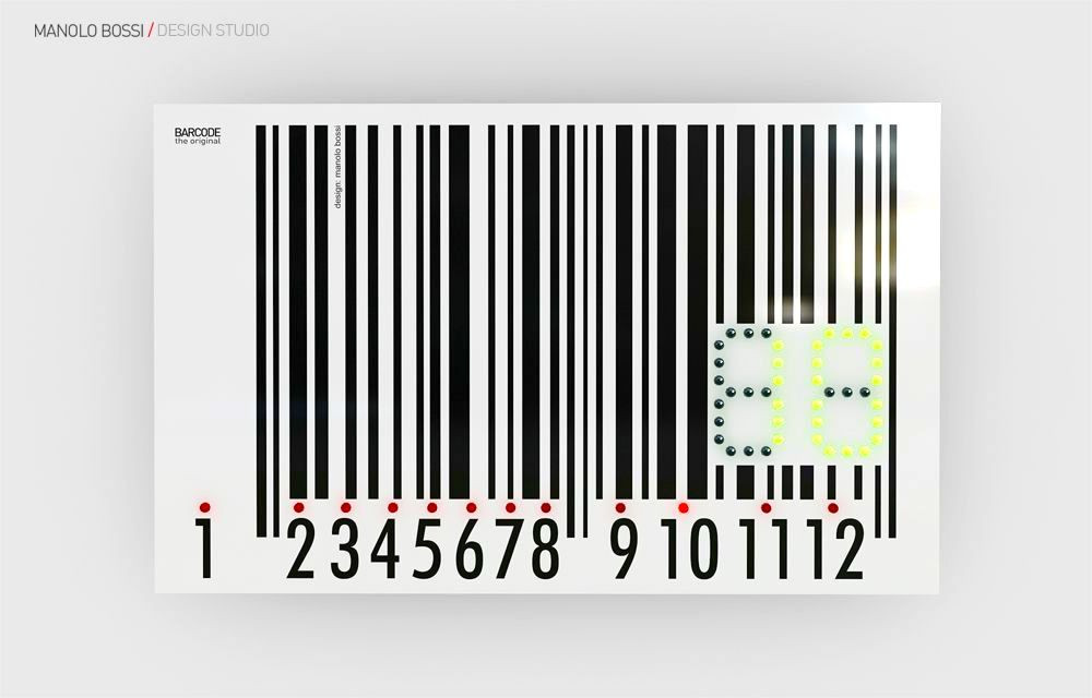 Barcode LED Wall Clock