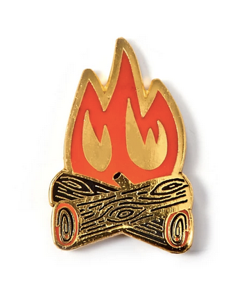 Campfire Enamel Badge - STUDIO BRILLANTINE | DESIGN SHOP