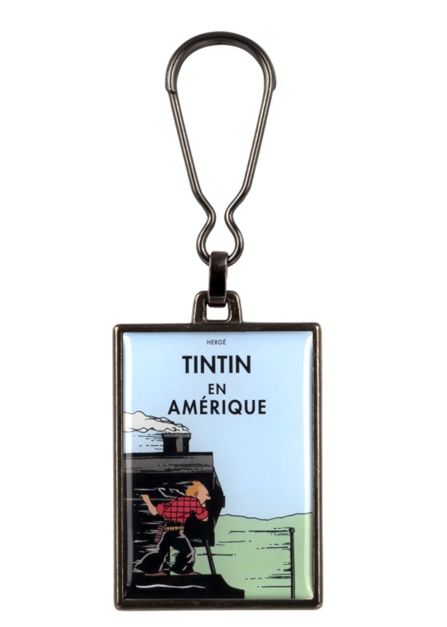 Tintin Book Cover Keyring Tintin en Amérique