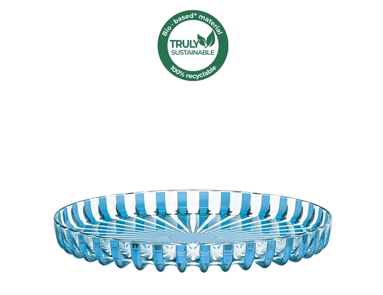 Dolcevita Tray 31cm turquoise / Bio-based Material