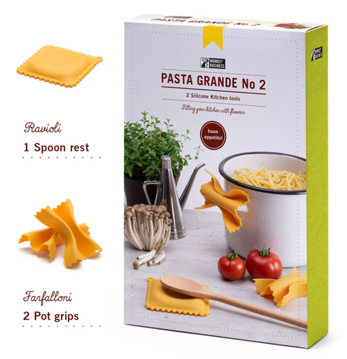 Pasta Grande No2 / Farfalloni Pot Grip + Ravioli Spoon Rest Set