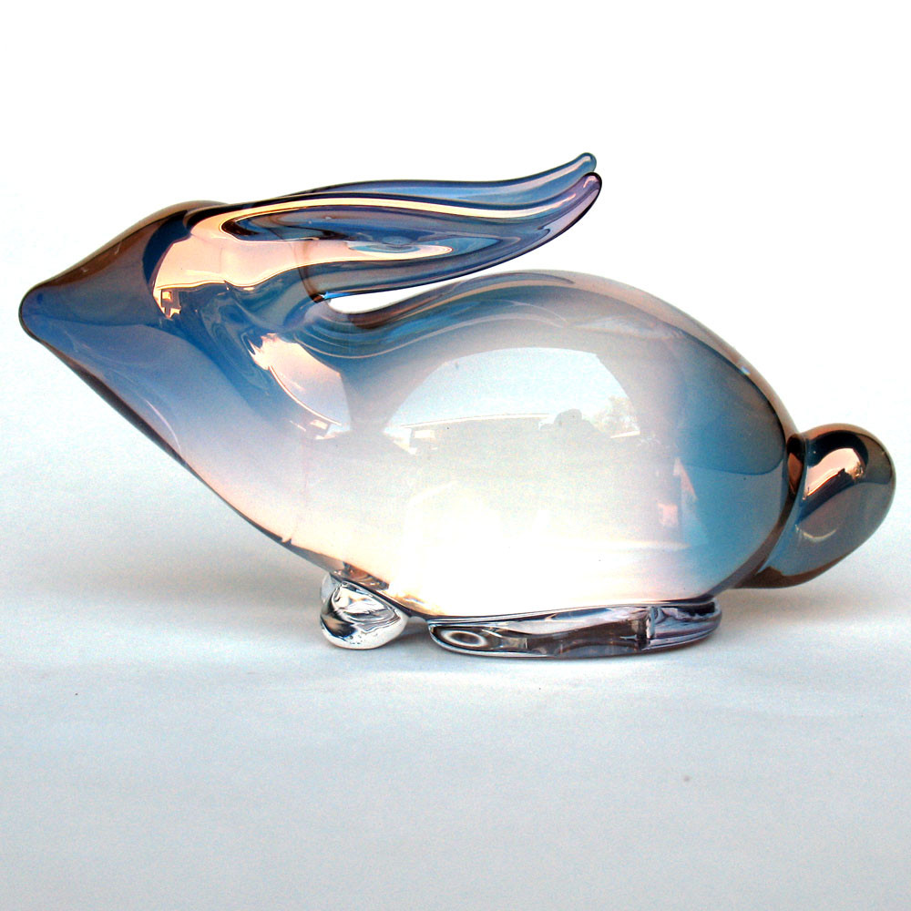 Hand Blown Glass Bison Figurine Buffalo Sculpture - Prochaska Gallery